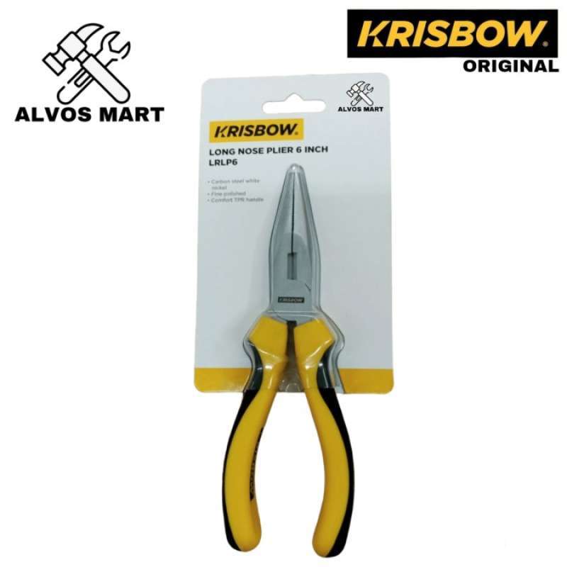 Promo Tang Lancip Krisbow 6 inch || Tang Long nose Krisbow || Tang ...