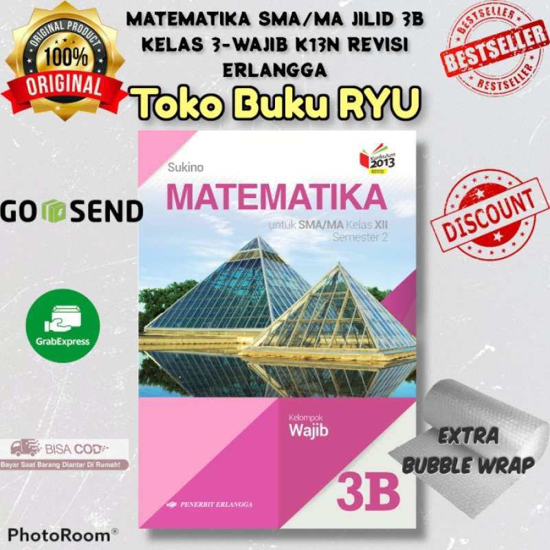 Promo Matematika SMA/MA Jilid 3B Kelas 3 - Wajib K13 ERLANGGA Diskon 23% di Seller Indah Library ...