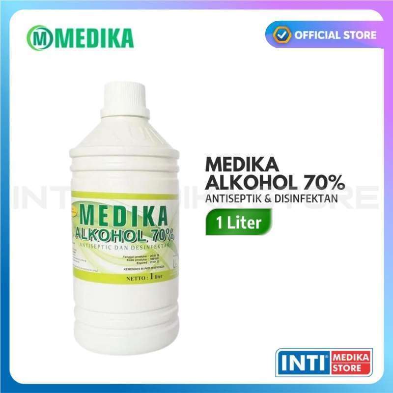 Jual Medika - Alkohol 70% 1 Liter / Alkohol Antiseptik Di Seller Inti ...