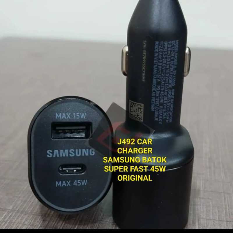 Jual J492 Ori Adaptor Samsung Batok Car Charger Mobil Super Fast ...