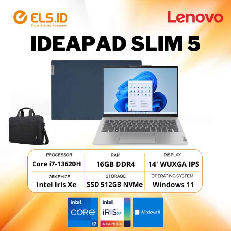 Jual Lenovo IdeaPad Slim 5 14IRL8 i7 13620H 16GB SSD 512GB 14' WUXGA W11+OHS - VIOLET di Seller ...