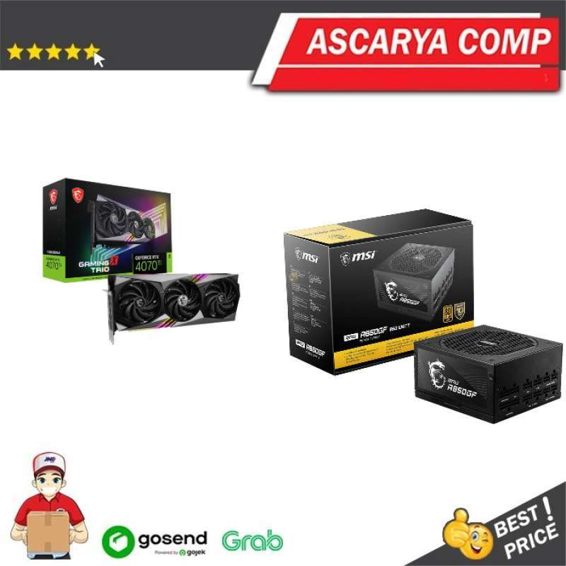 Jual (BUNDLE) MSI VGA RTX 4070 Ti GAMING X TRIO 12G + PSU MPG A850G ...