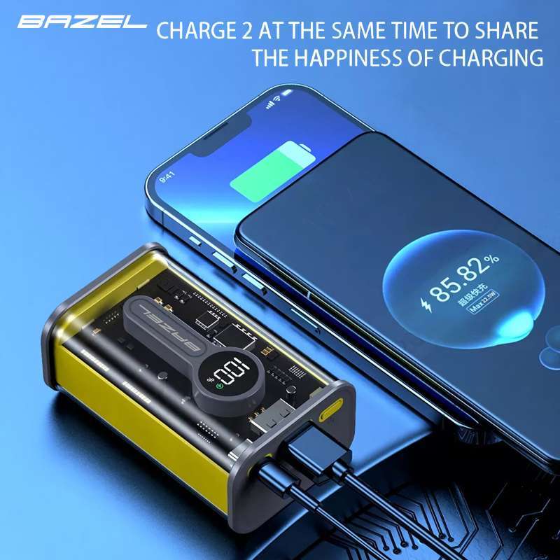 Promo Bazel 310 Powerbank Transparent Digital Display 30000mah 22.5w ...
