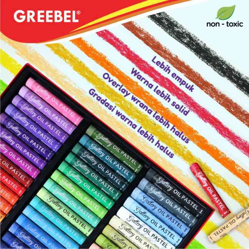 Jual Greebel Crayon Krayon Artist Oil Pastel(48 Warna)untuk Anak Non ...