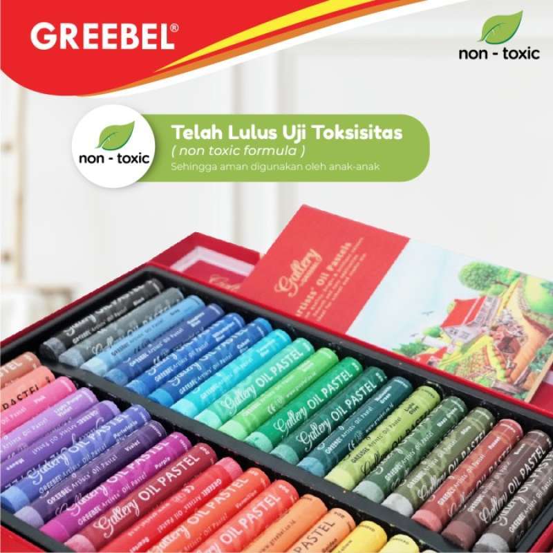 Jual Greebel Crayon Krayon Artist Oil Pastel(48 Warna)untuk Anak Non ...