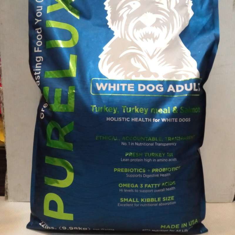 Jual Dog Food Pureluxe White Dog Adult Turkey & Salmon 22 lbs (9.98 kg ...
