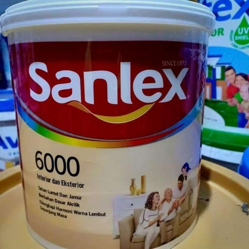 Jual Cat Tembok Sanlex 6000 Putih Pail di Seller Marema Paint Centre ...