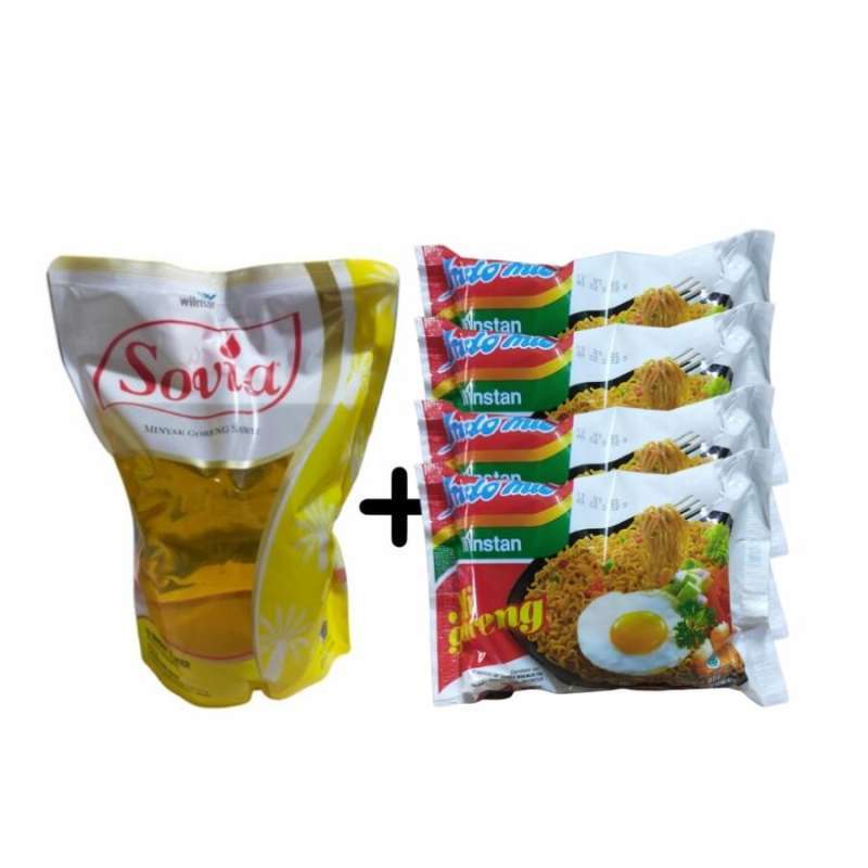 Jual bundling minyak Sovia 2 liter + Indomie goreng 4 Pcs di Seller ...