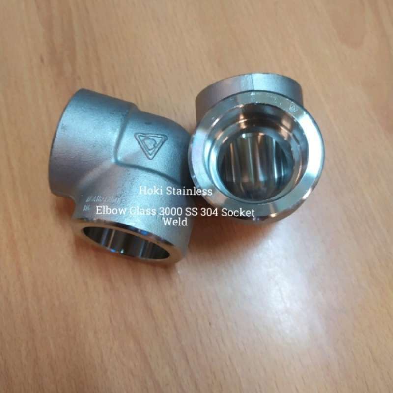 Promo Elbow 90 ° Drajat Socket Weld SS 304 Class 3000 / Knee SW 1/2 ...