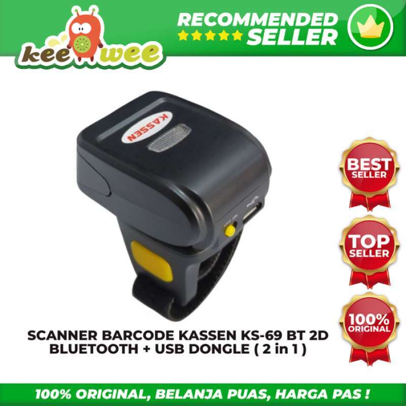Promo SCANNER BARCODE KASSEN KS-69 BT 2D BLUETOOTH + USB DONGLE ( 2 in ...