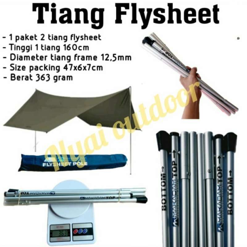 Jual tiang flysheet frame fly sheet tenda alumunium set di Seller ...