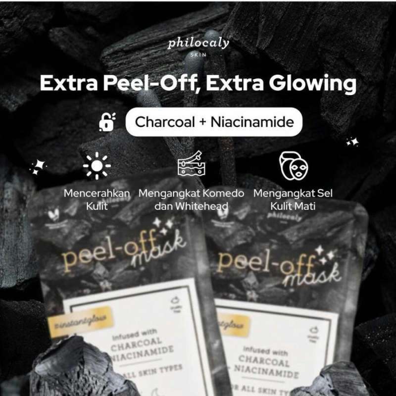Jual Philocaly Skin Mask Peel Off/rubber Mask Charcoal +niacinamide Di ...
