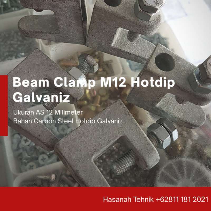 Promo Beam Clamp M12 Hotdip Galvanis Diskon 33% Di Seller Min Yoona ...