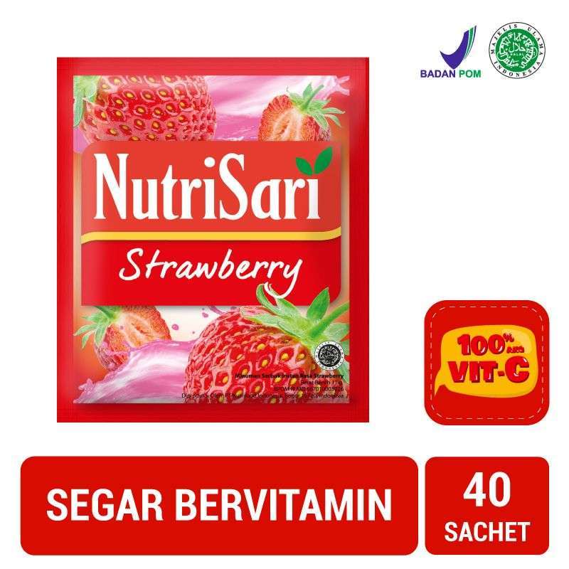 Jual Nutrisari Strawberry 4x40 Sachet - 4 Renceng di Seller CV. Aladdin ...