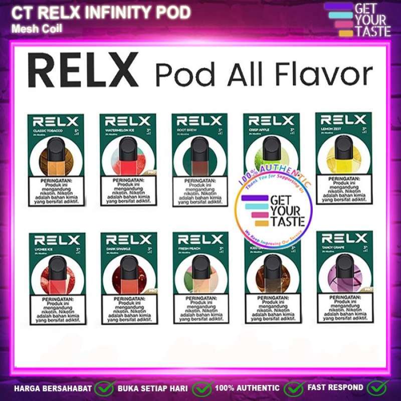 Jual Relx Infinity Pod Mesh Coil All Variants Cartridge Authentic By ...