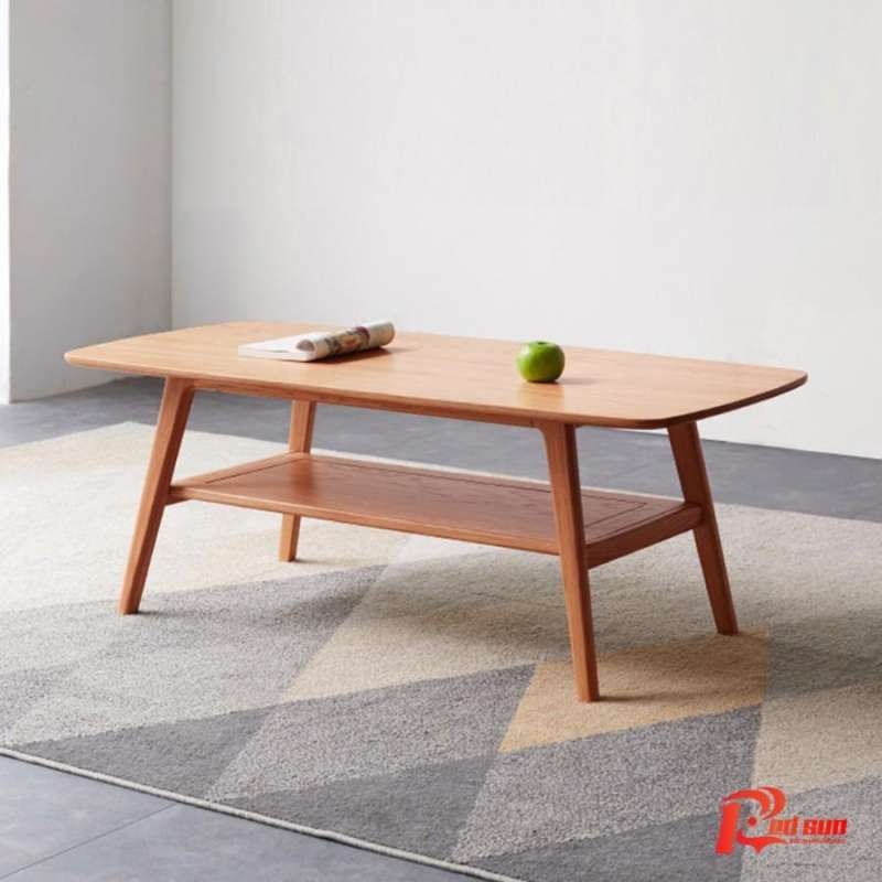 Promo Red Sun Meja Tamu Minimalis Kopi Walnut Elegant Kayu Mahoni Solid ...
