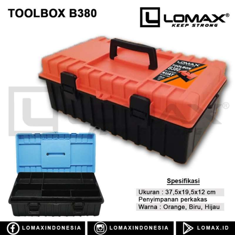 Promo Tool Box B380 Lomax Kotak Alat Perkakas Toolbox Diskon 11% di ...
