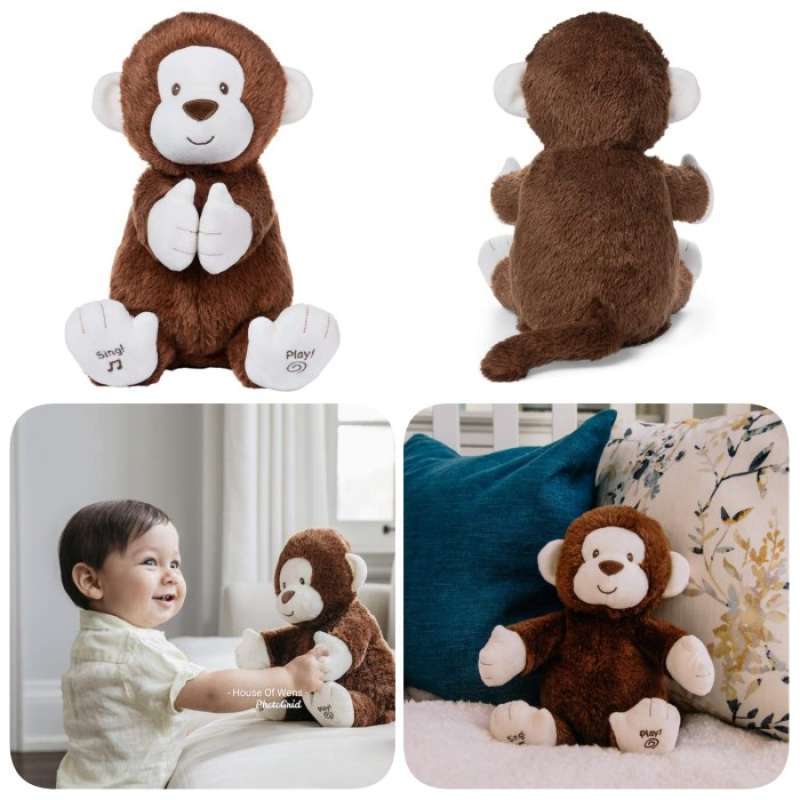 Promo Gund Clappy Monkey Singing And Clapping Plush Stuffed Animal ...