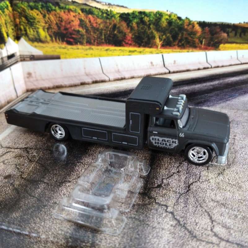 Jual HotWheels retro Rig Truck black hole gasser team transport loose ...