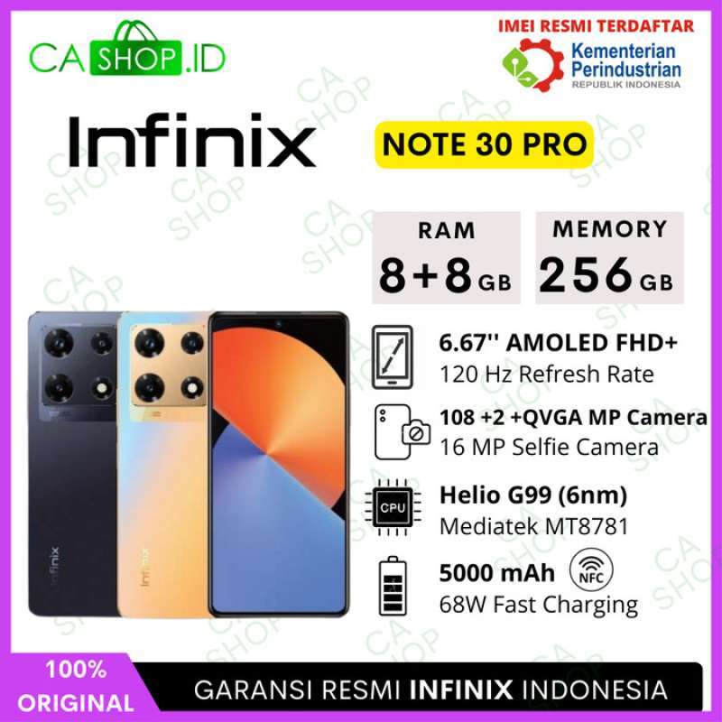 Jual Infinix Note 30 Pro NFC 8GB 256GB (8/256) New Original Garansi ...