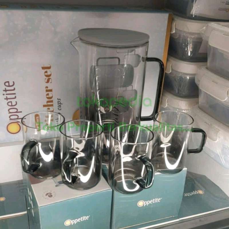 Promo Set Teko Dan Gelas Set Pitcher Water Jug Diskon 26% di Seller ...