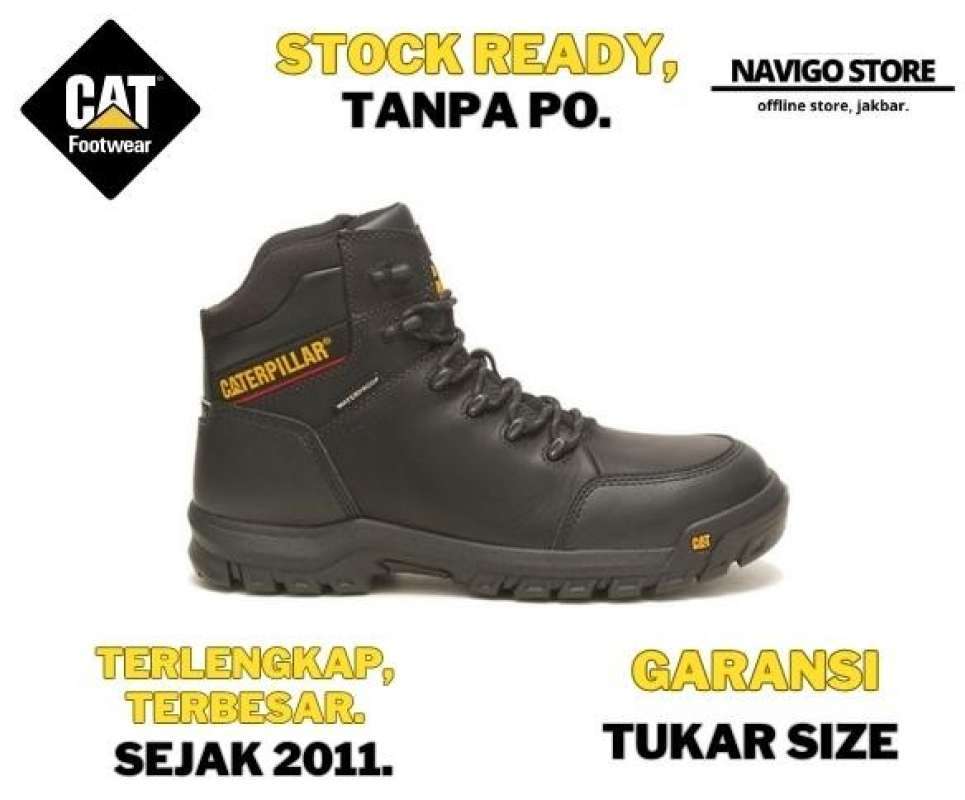 Promo Sepatu Safety Caterpillar Resorption Ct Wp Black Original Diskon ...