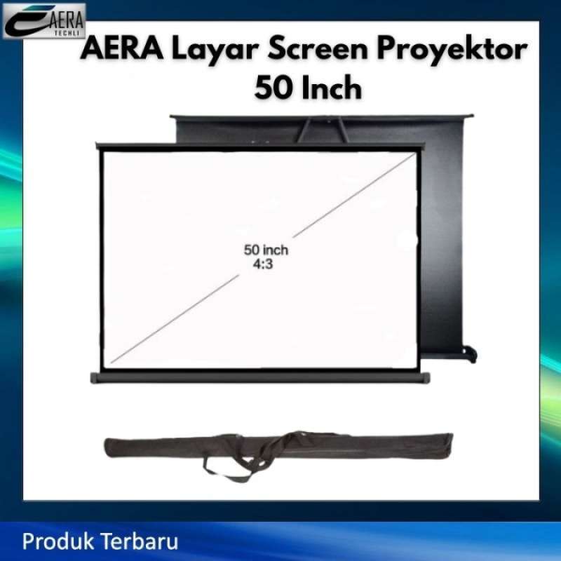 Promo AERA Layar Screen Proyektor 50 Inch Ratio 4:3 dan 16:9 Diskon 23% ...