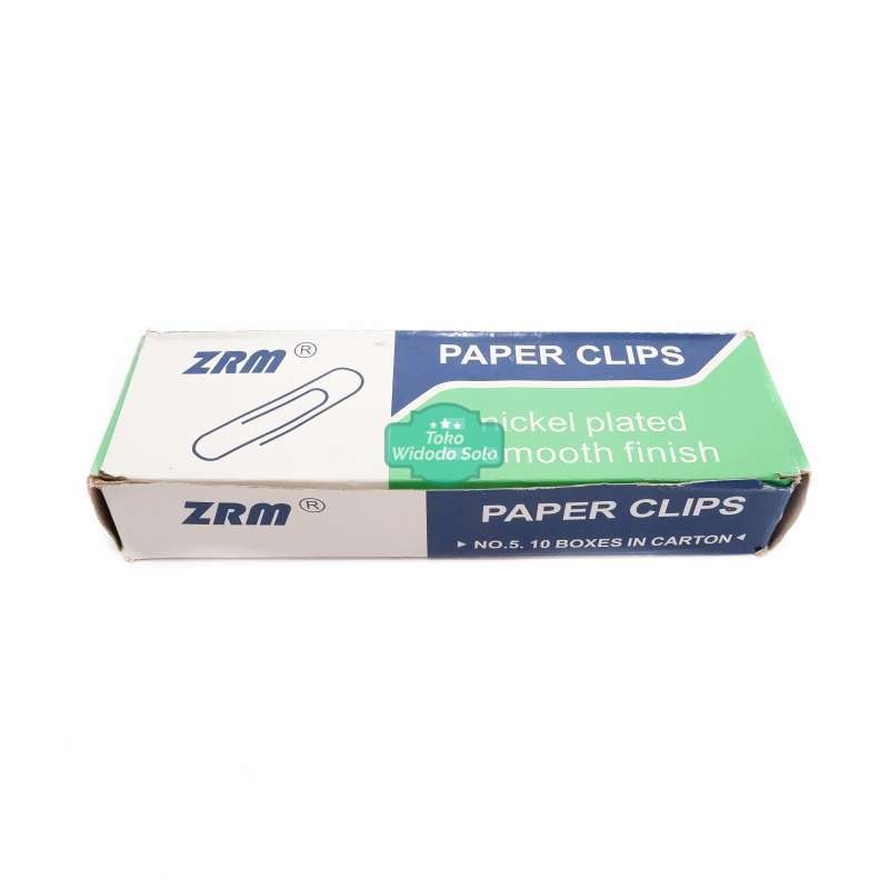Jual Klip Kertas Besar ZRM Paper Clips No 5 - 1 Box Isi 10 Pack di ...