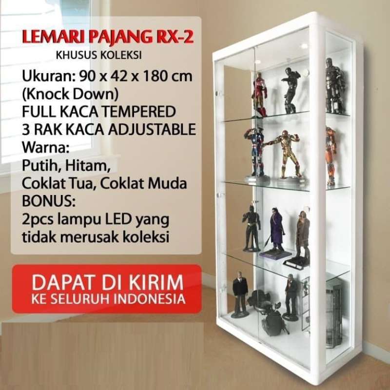 Jual Lemari Rak Pajang Kaca Pajangan Kristal Hiasan Patung Koleksi ...