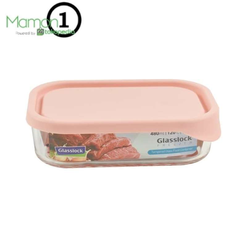 Promo TEMPAT MAKAN GLASSLOCK STORAGE FREEZER 480ML PINK TAHAN PANAS Diskon 23% di Seller Huskar ...