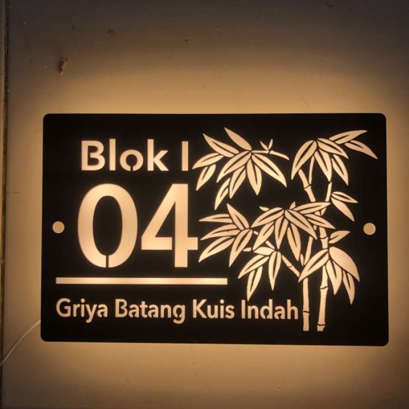 Promo No Rumah LED no rumah nyala ukuran 20x30cm Diskon 23% di Seller ...