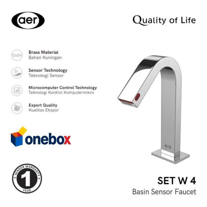 Jual AER Kran Wastafel Sensor Otomatis Kuningan - Automatic Sensor SET ...