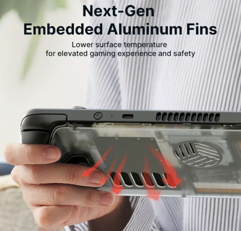 Promo JSAUX Transparent Back Plate for Steam Deck PC0106 RGB & Vents ...