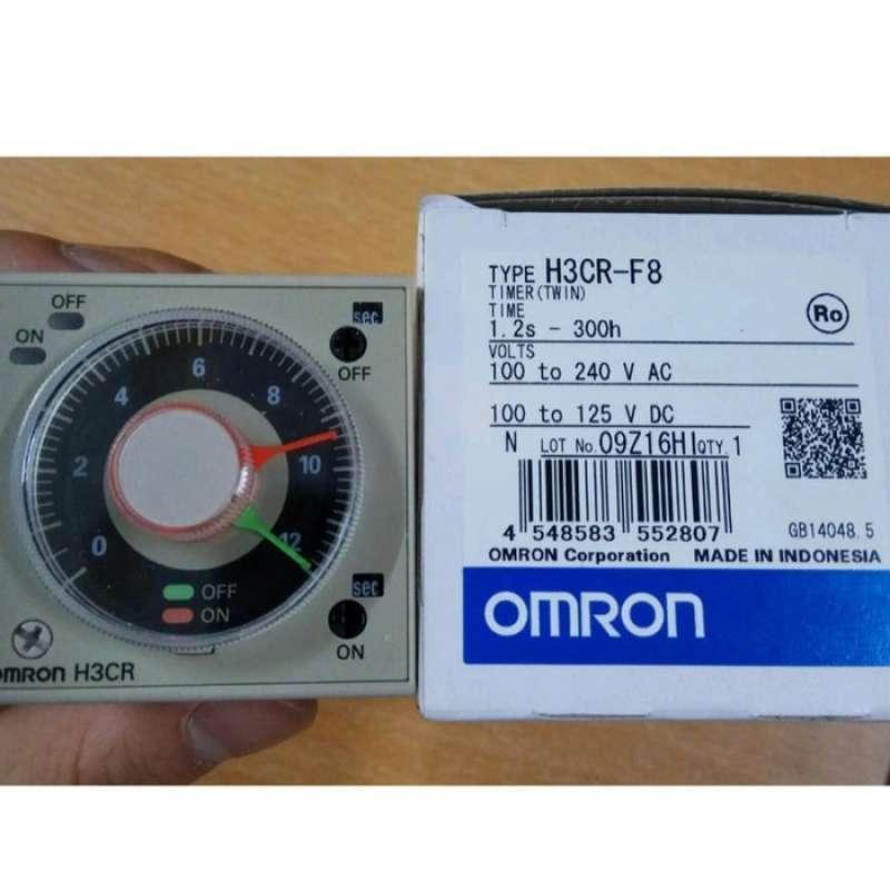 Promo Timer Analog Omron H3CR-F8 24VDC Multiple Time Ranges, Twin Timer ...