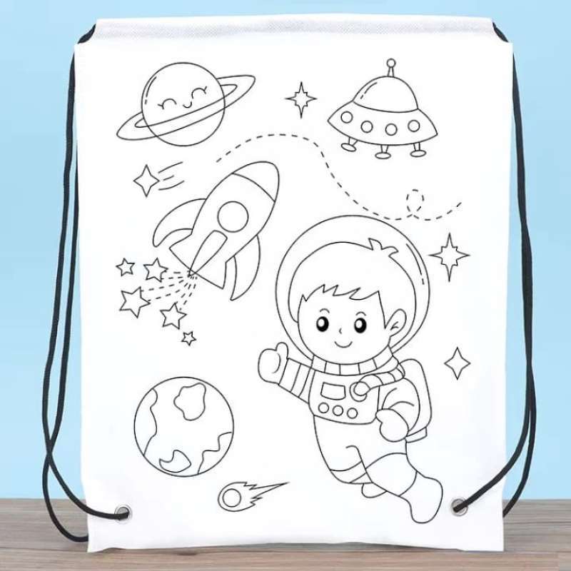 Jual DIY Mewarnai Tas Serut Spunbond / Coloring Ransel / Mainan Edukasi ...