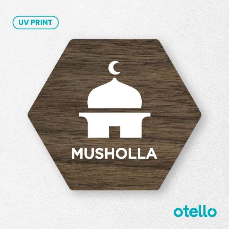 Jual Signage Musholla Sign Board Kayu Label Papan Nama Masjid Mushola ...