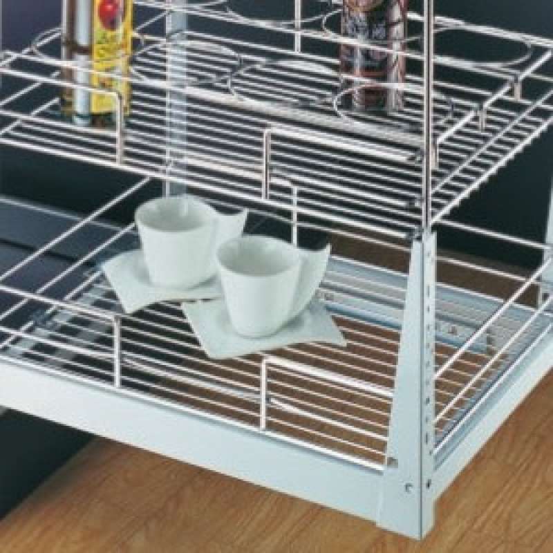 Jual Rak Botol Kitchen Set Tarik 3 Layer Stainless Cabinet 27 Cm Di ...