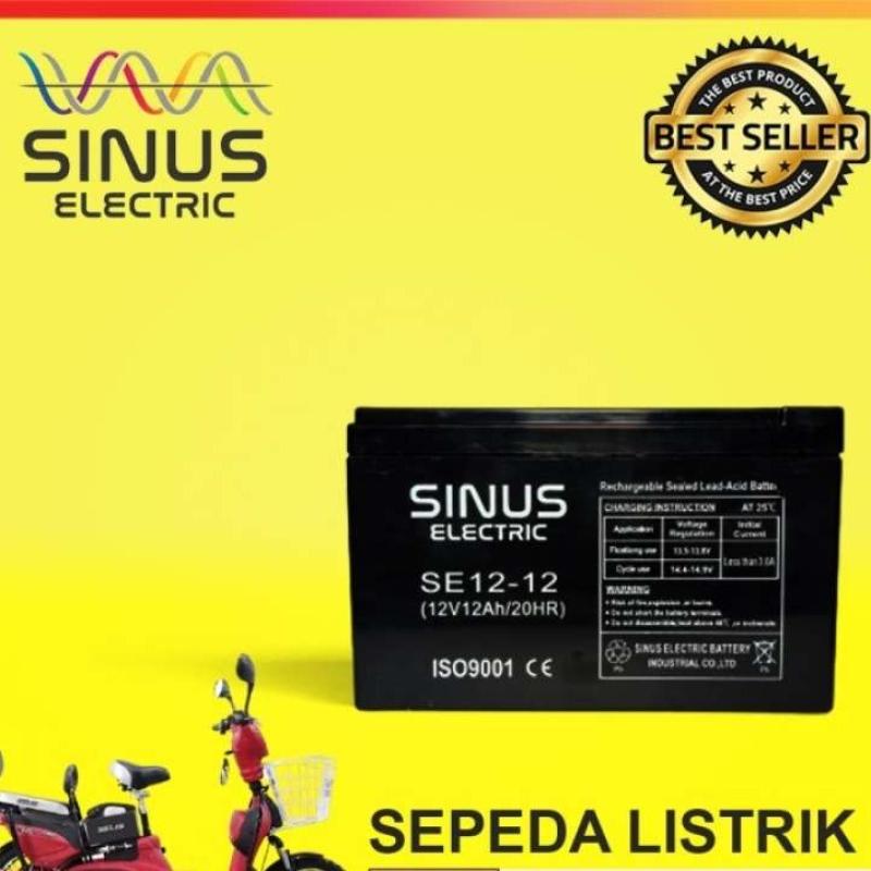 Promo Aki Sepeda Listrik 12V 12Ah Aki VRLA SINUS 12-12 Diskon 23% di ...