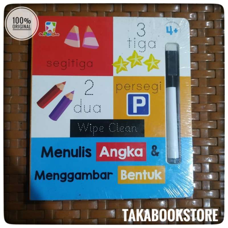 Promo Original Buku Anak Wipe Clean - Menulis Angka & Menggambar Bentuk ...