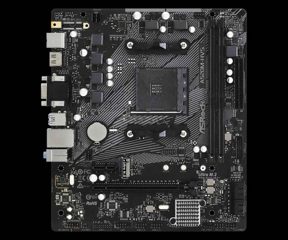 Jual Asrock A520m-hvs Motherboard Amd Am4 M.2 Nvme/pci-e Slot Di Seller ...