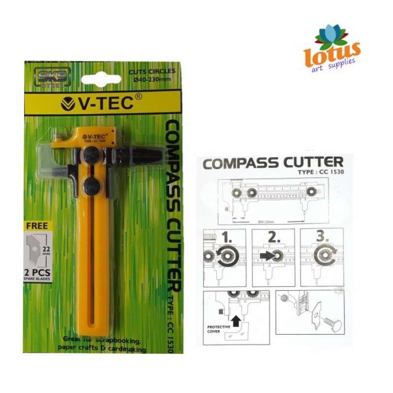 Promo V-tec Compass Cutter Cc 1530 Pemotong Lingkaran Diskon 3% Di ...
