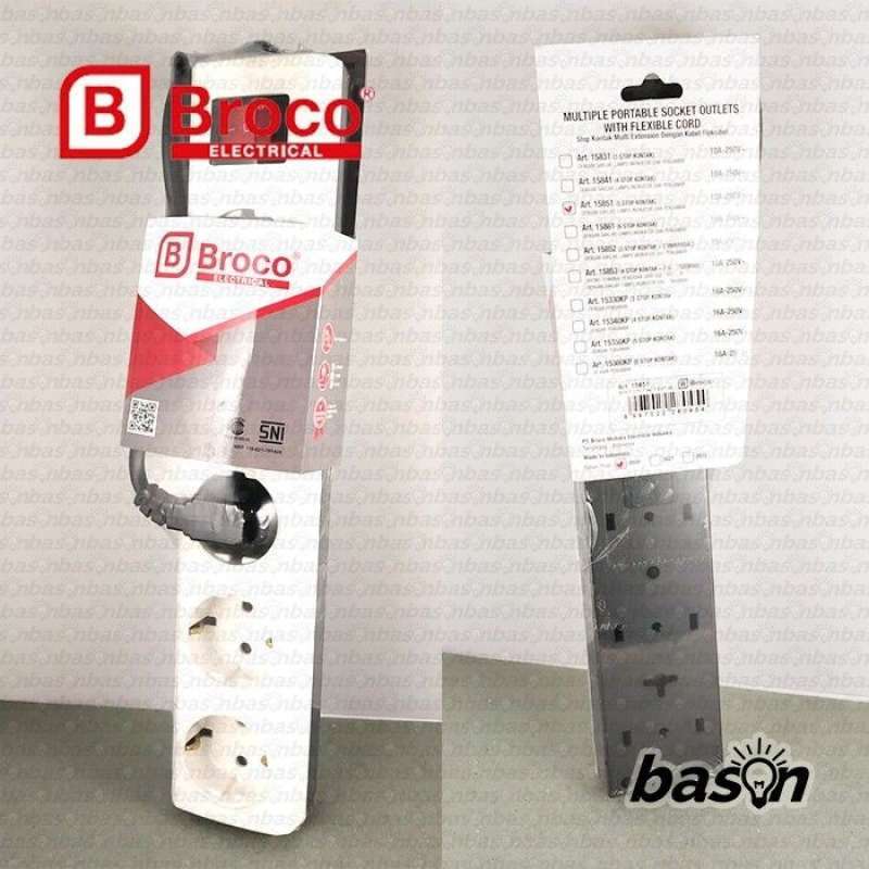 Promo Broco Stop Kontak Extension 5 Socket | W/ Cable, Child Protection ...