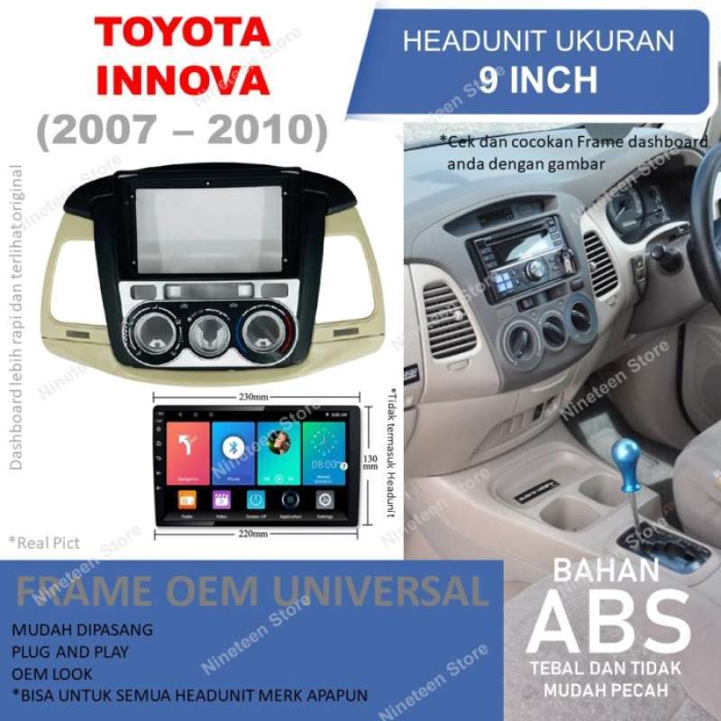 Promo Frame Panel Toyota Innova Manual Ac Untuk Head Unit Android 9 ...