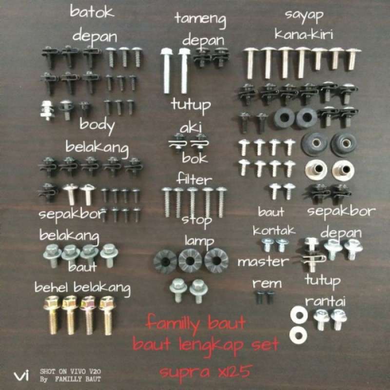 Promo lengkap fullset baut bodi supra x 125 lama/baut full body ... Promo lengkap fullset baut bodi supra x 125 lama/baut full body ...
