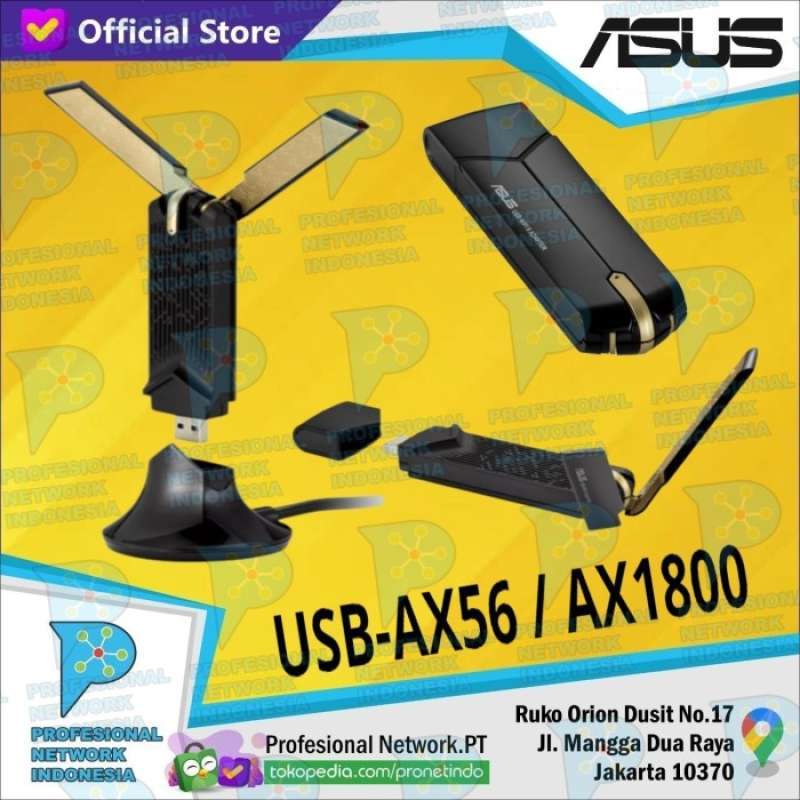Promo ASUS USB-AX56 Dual Band AX1800 USB WiFi 6 Adapter Diskon 23% di ...