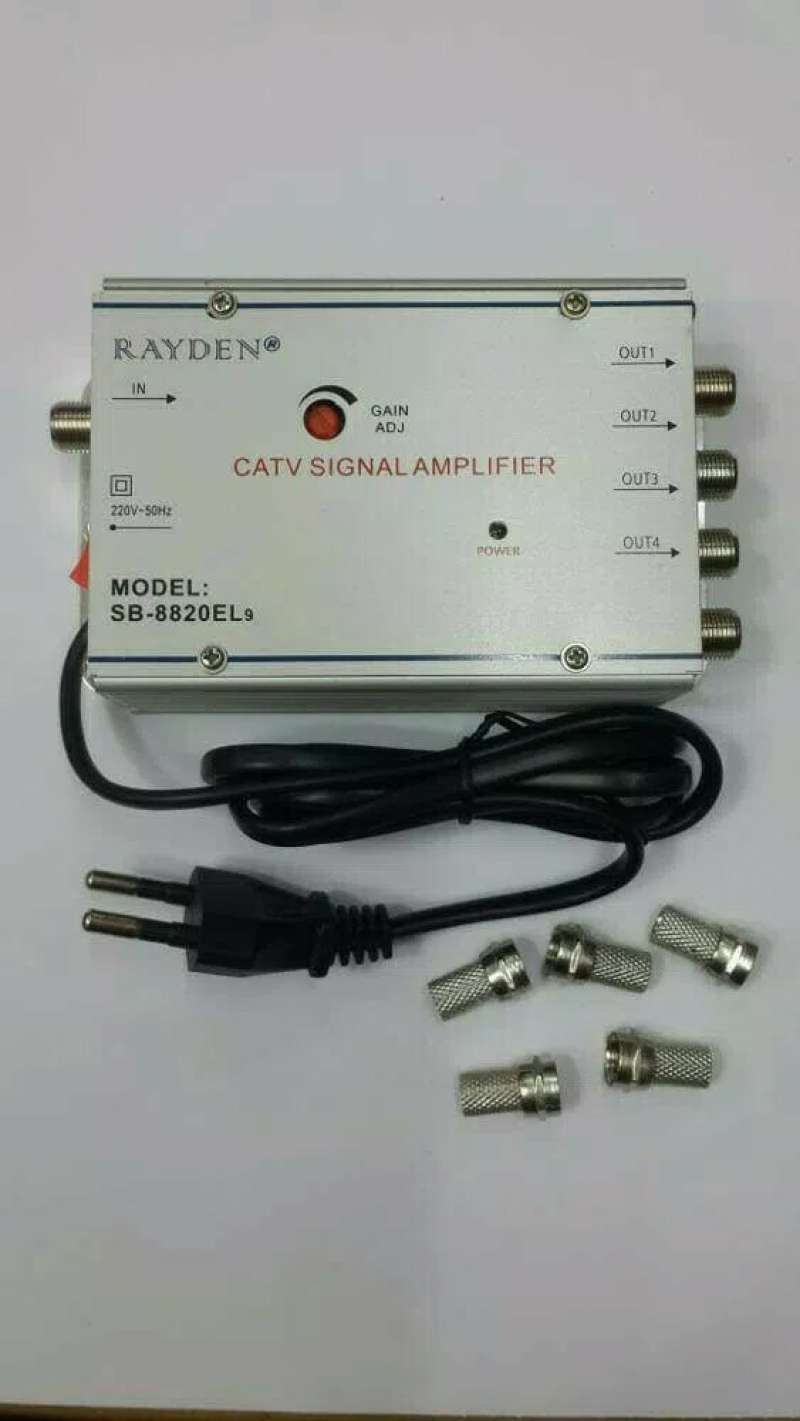 Promo Signal amplifier 4 way, penguat sinyal tv 20 dbi rayden original ...