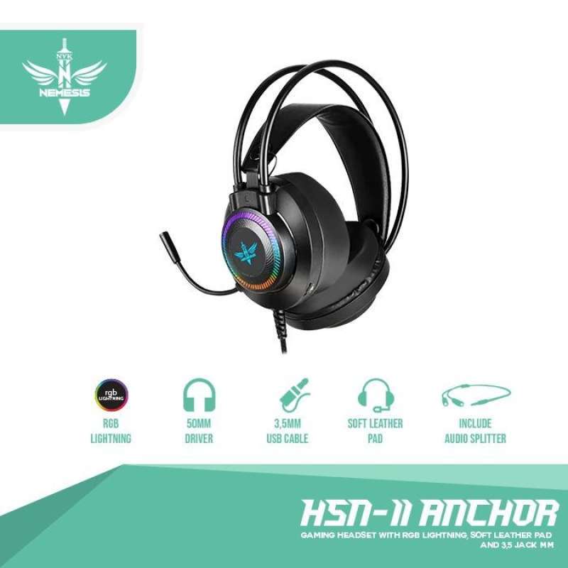 Jual Headset Gaming RGB NYK ANCHOR HS - N11 di Seller Cora Store ...
