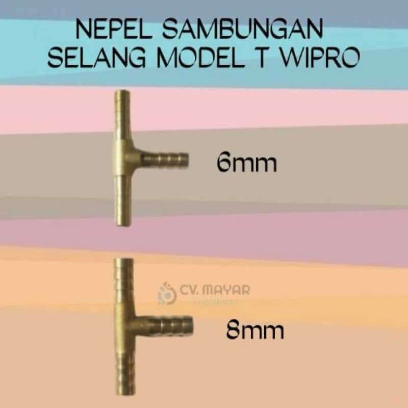 Jual Nepel Sambungan Selang Model T Wipro 6mm Di Seller Cv Mayar - Ud ...