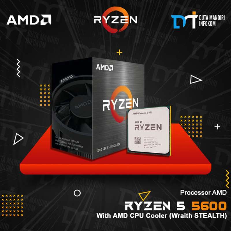 Promo Processor AMD Ryzen 5 5600 BOX AM4 - with AMD Wraight Stealth ...