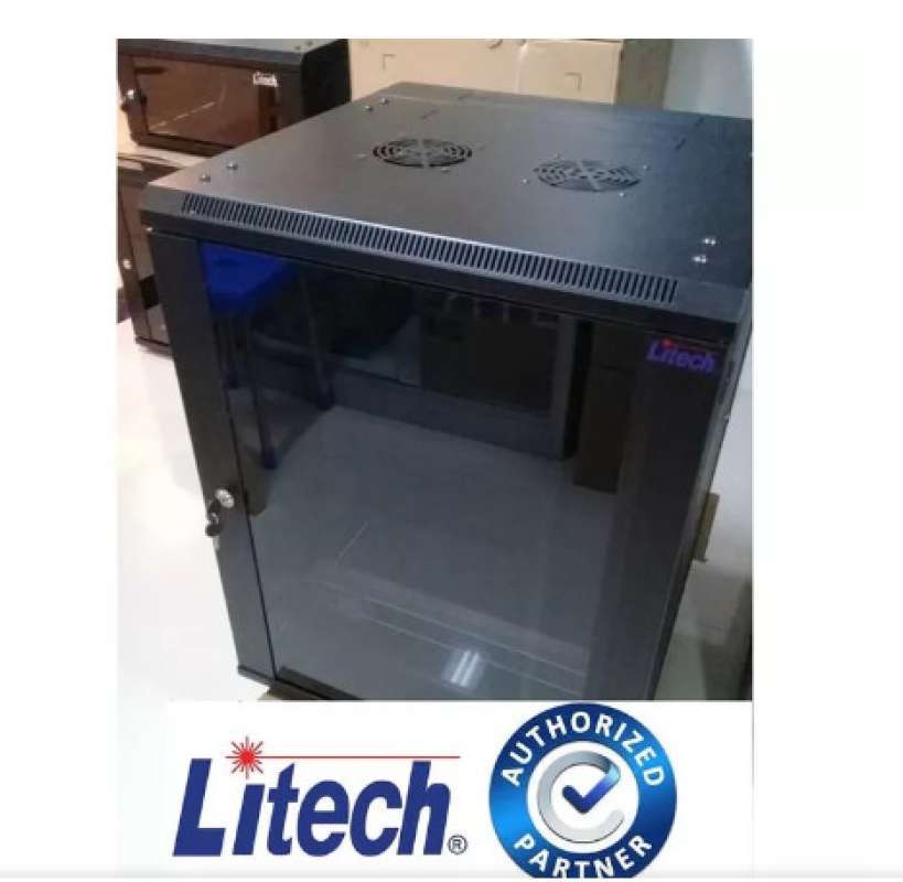 Promo Litech wallmount rack 12U depth 500mm / rack server litech 12U ...